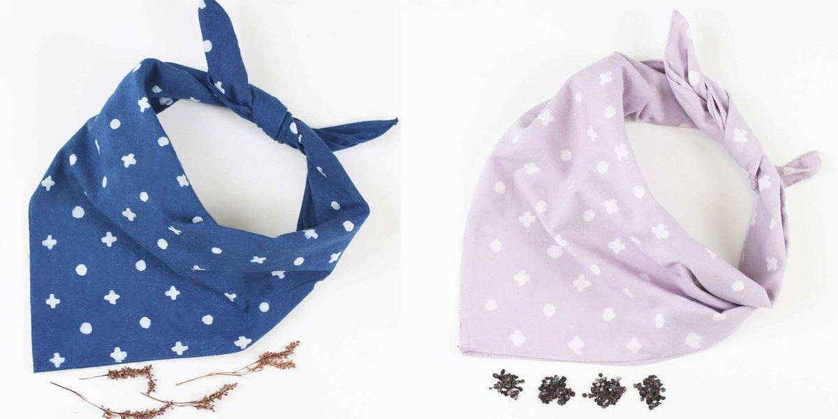 How To Custom Print and Naturally Dye A Summer Bandana