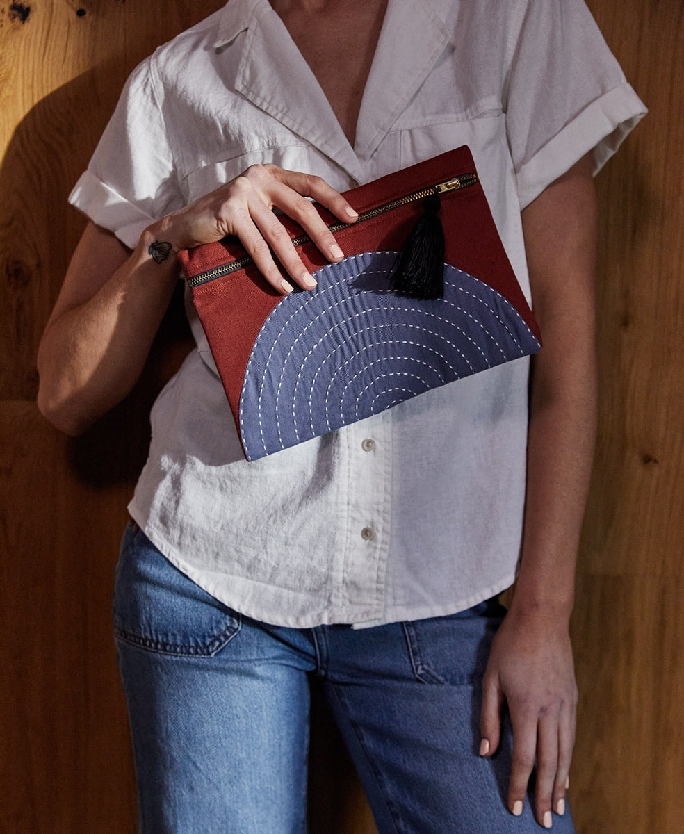 Eclipse Pouch - Rust | Eco-Friendly Bags – Anchal Project