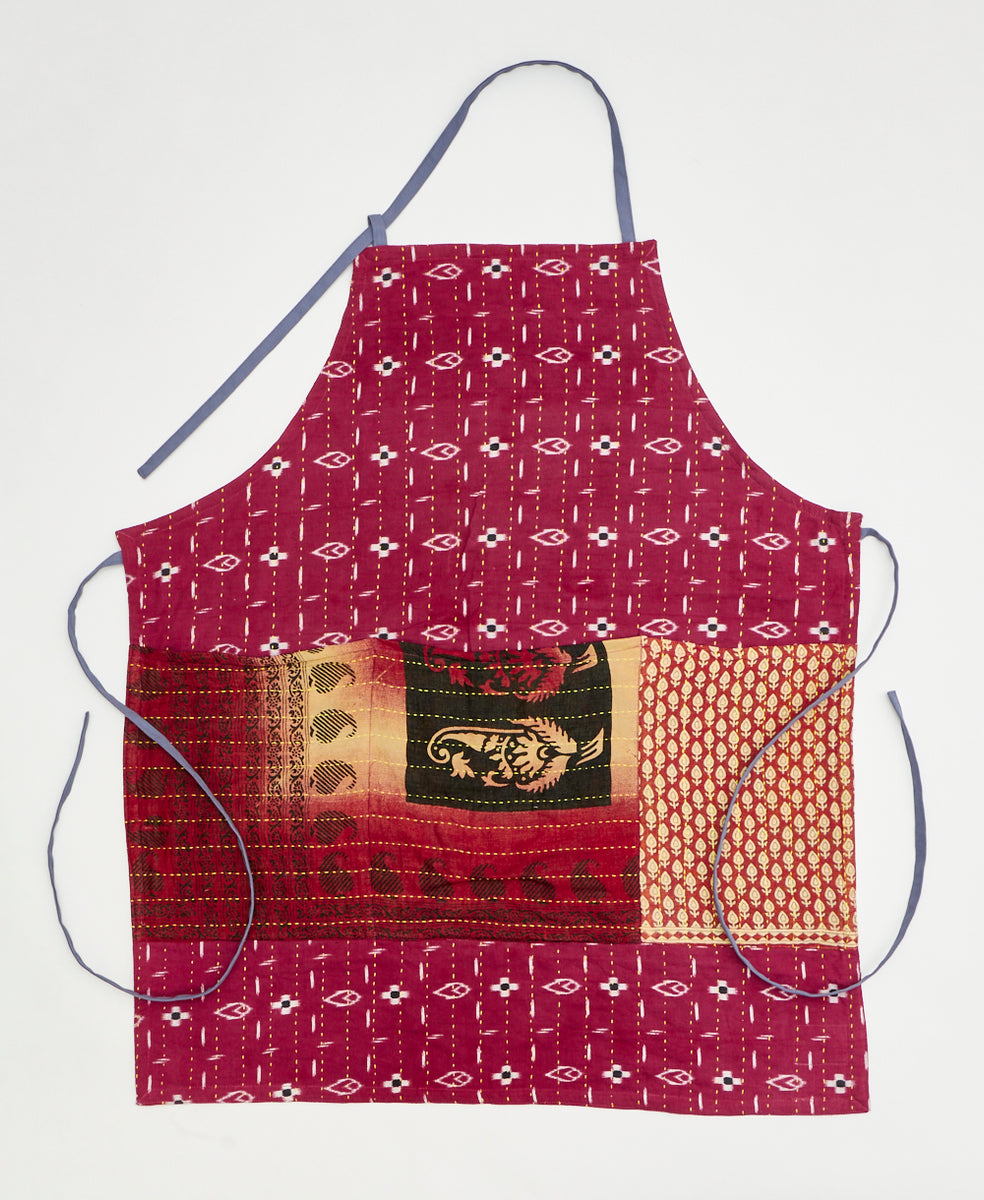 Kantha Bib Apron - No. 240225 | Adjustable Aprons – Anchal Project