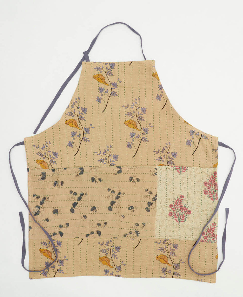 Kantha Bib Apron - No. 240713 | Adjustable Aprons – Anchal Project