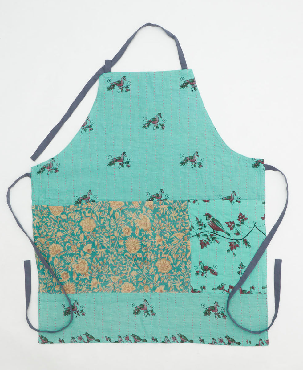 Kantha Bib Apron - No. 250704 | Adjustable Aprons – Anchal Project