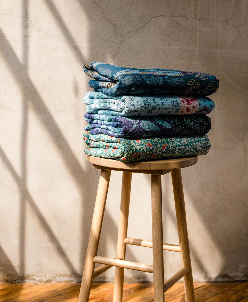 Kantha Quilts - Fair Trade Quilted Throws | Anchal Project
