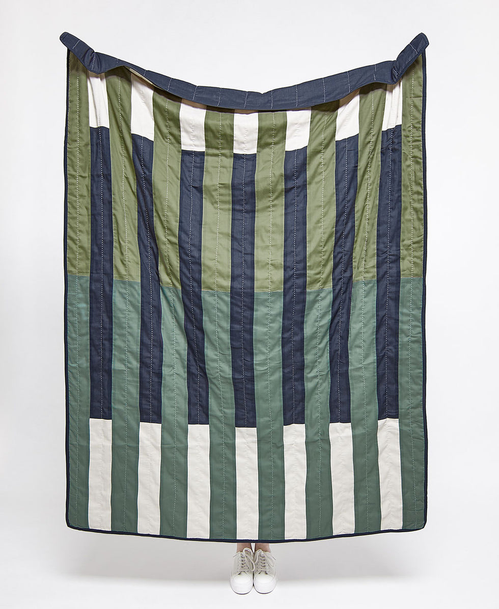 Offset Patchwork Quilt | Modern Quilted Throw – Anchal Project